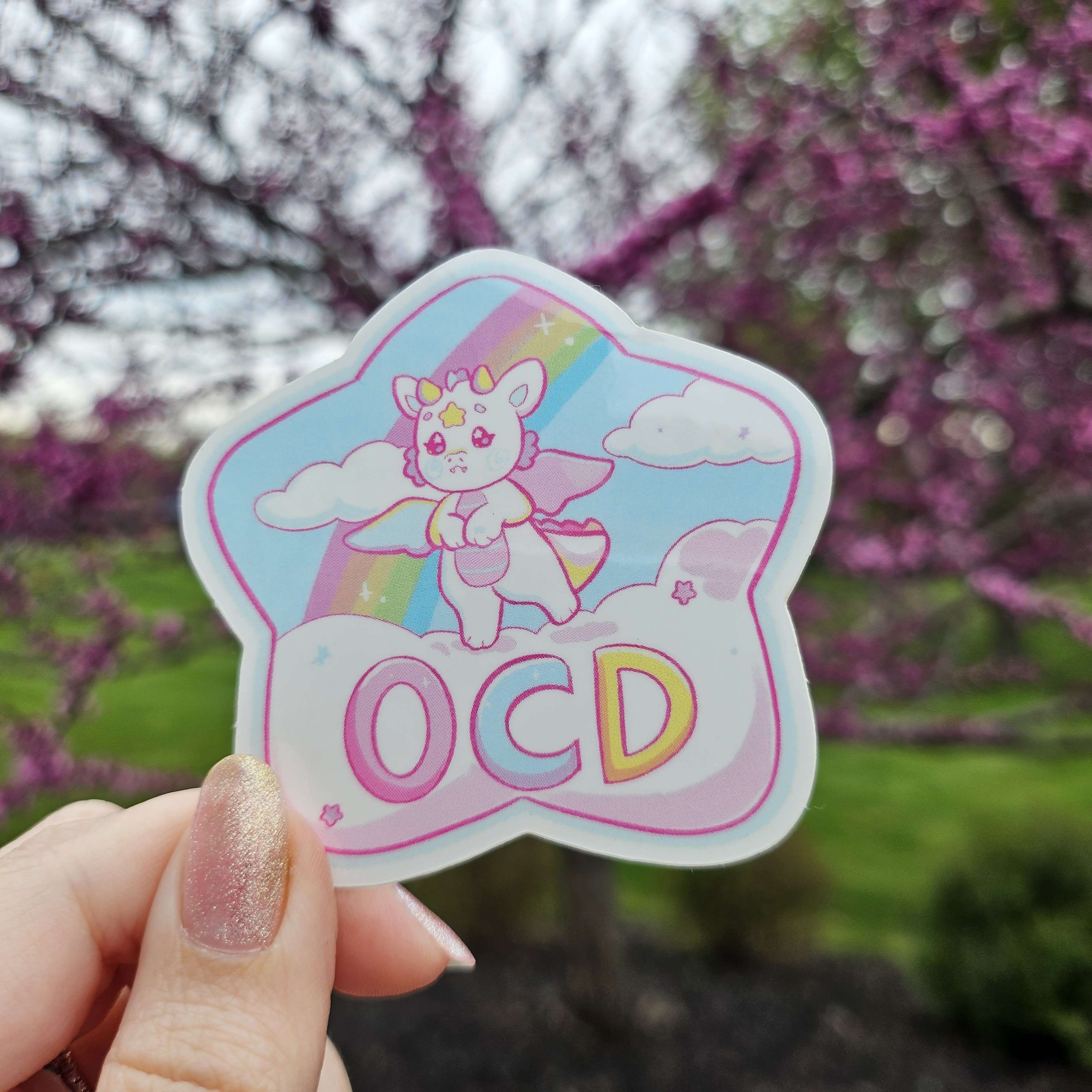 OCD Sugarpuff Glossy sticker – sugarycarousel