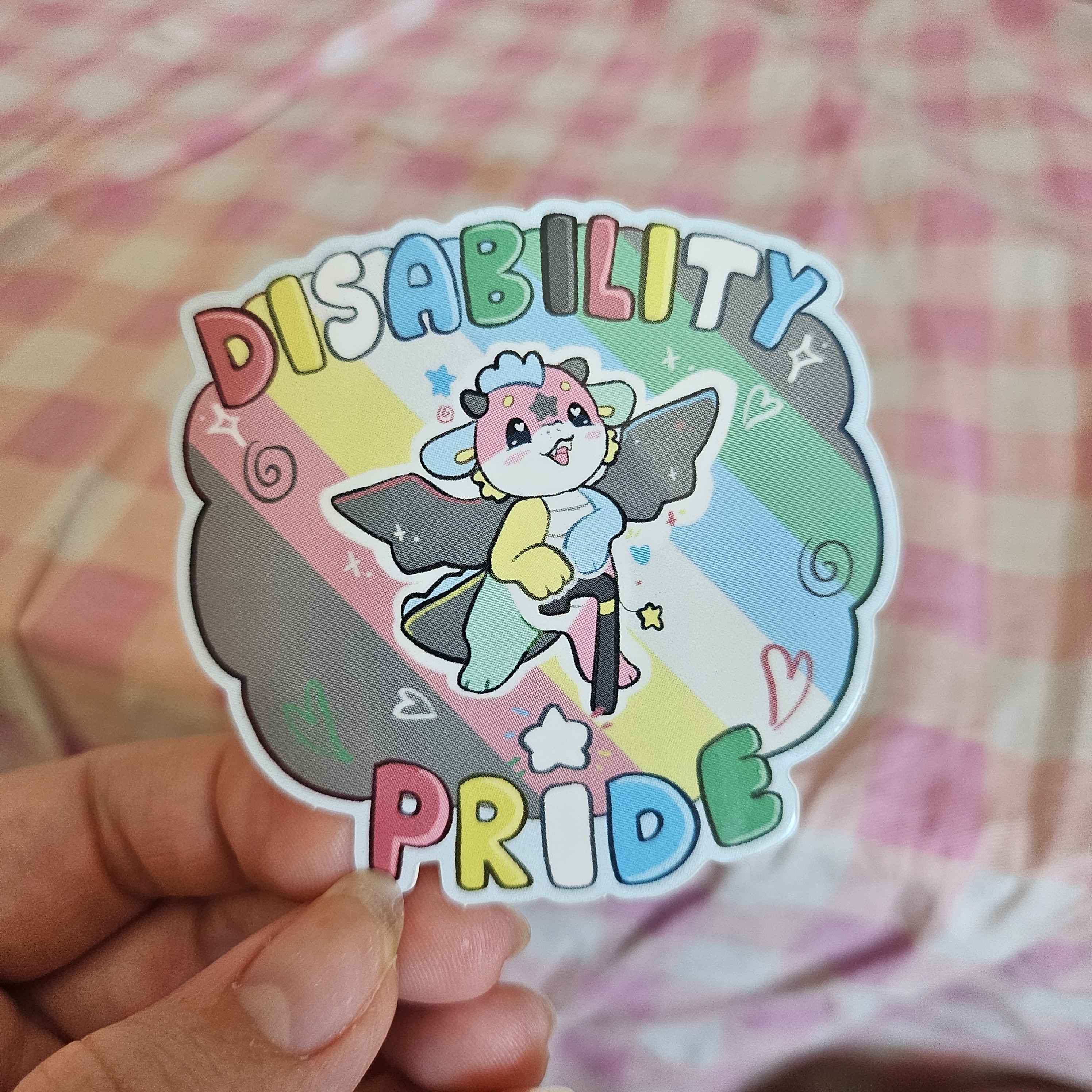 Disability pride 2.5 inch vinyl sticker – sugarycarousel