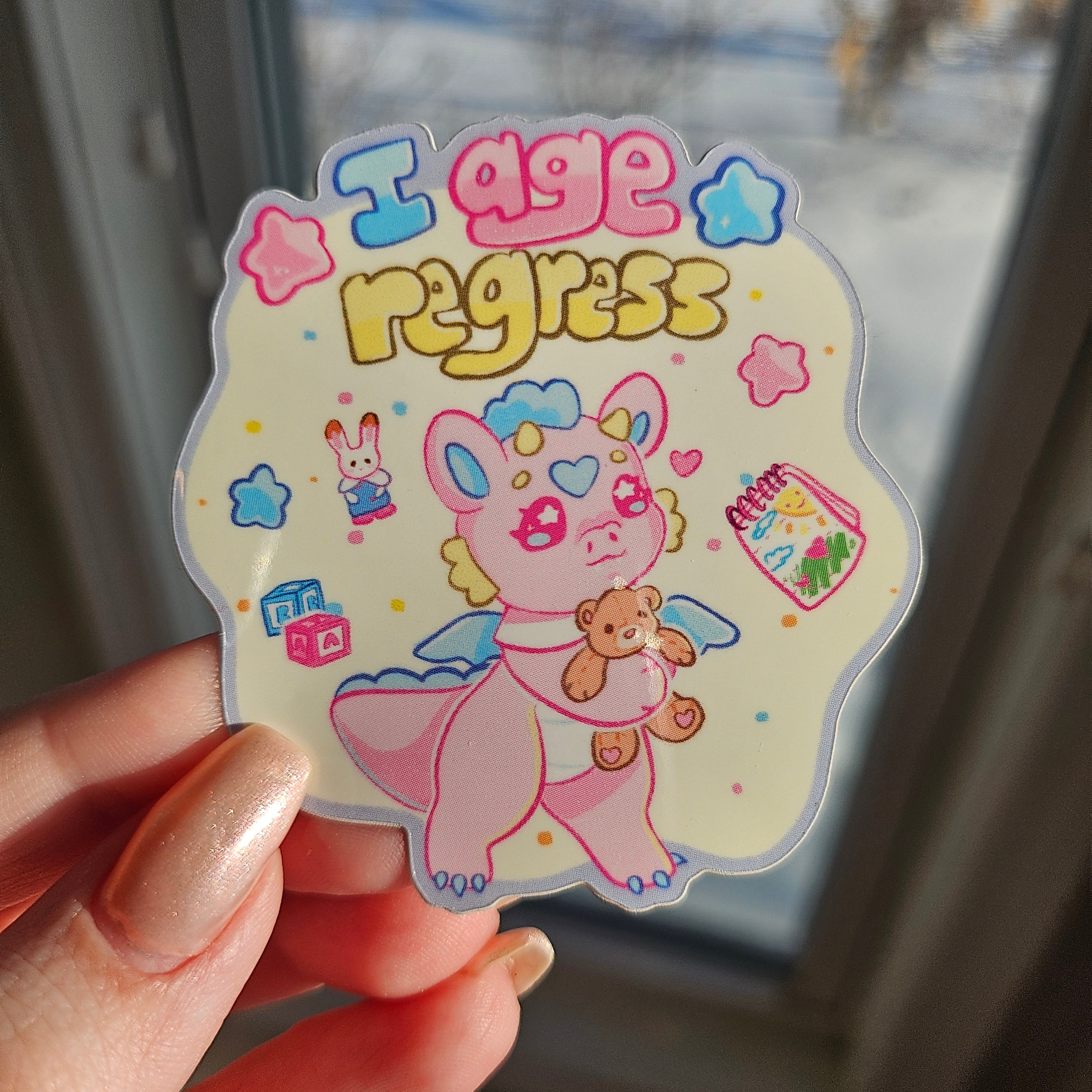 I age regress glossy sticker – sugarycarousel