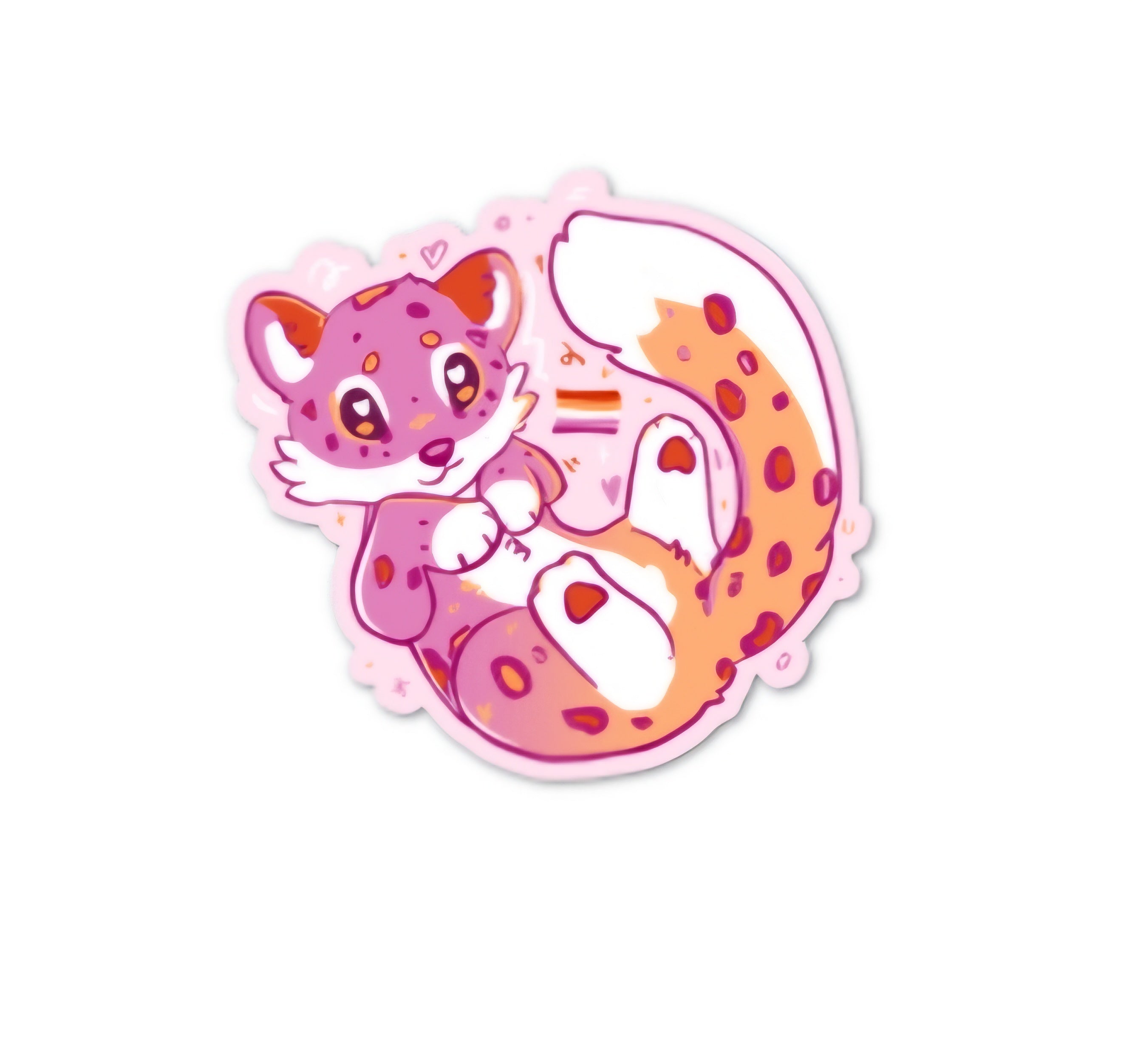 Lesbian Leopard pride sticker – sugarycarousel